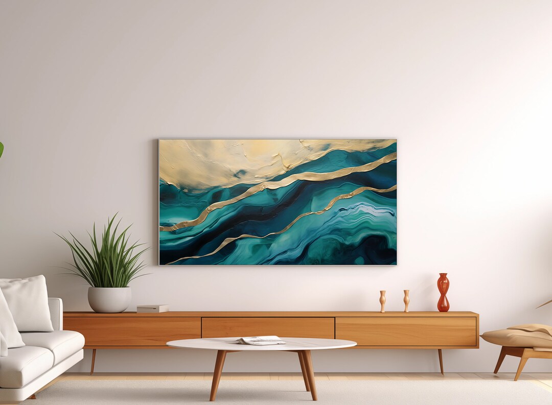 5 Pack 4K TV Frame/computer Wallpapers Emerald Green, Gold Set DIGITAL ...