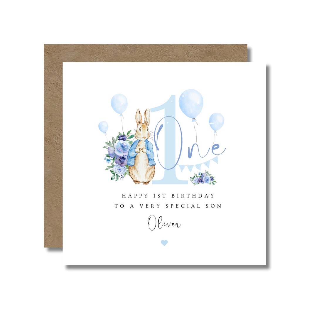 First Birthday Card for Baby Boy 1st Birthday Card on Your First ...