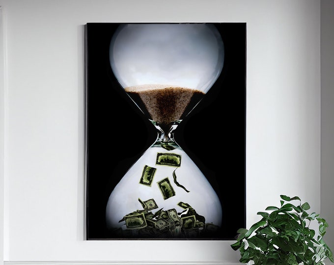 Time is Money Poster / Hourglass Printable / Business Poster ...