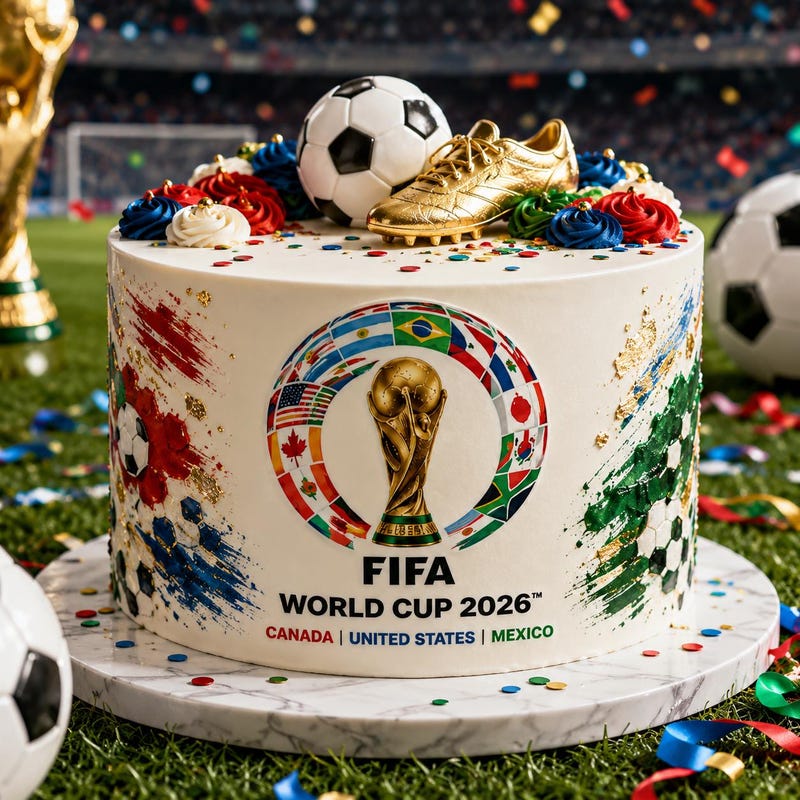 Soccer Edible Cake Topper - Etsy