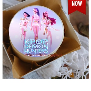Round Demon Hunters Cake Topper - Etsy UK