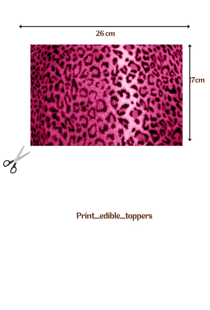 Leopard Print Edible Cake Topper – Pink or Brown Safari Cake Decoration ...