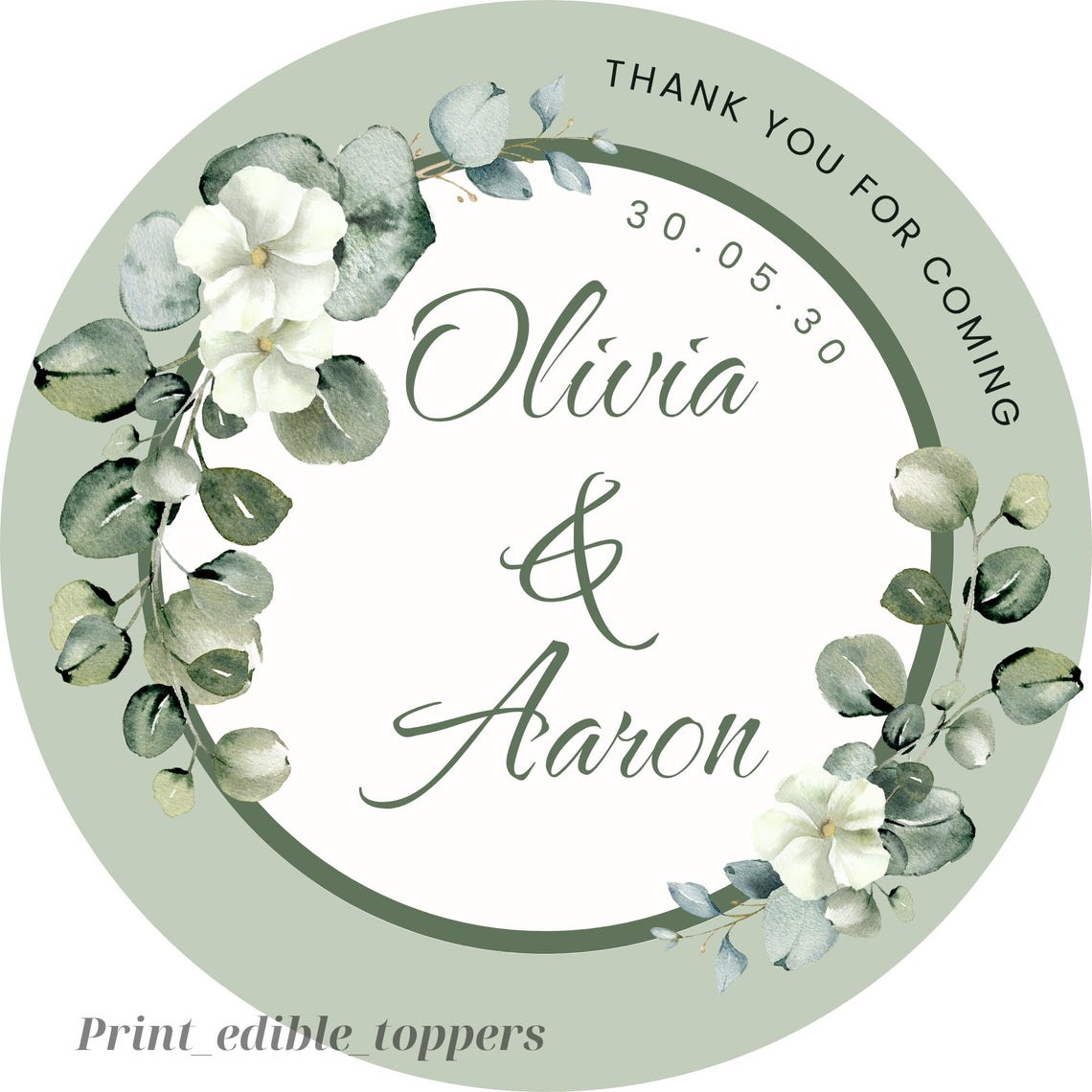 Personalized Edible Cake Toppers/ Custom Party Decorations ...