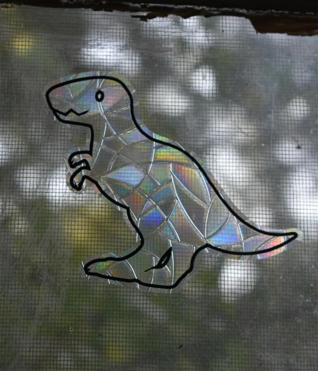 Ned the T-rex Sun Catcher Sticker - Etsy