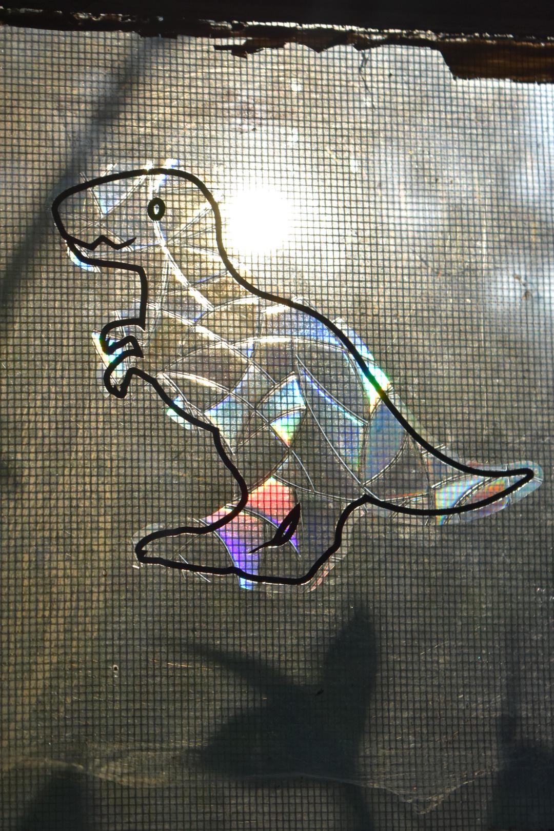 Ned the T-rex Sun Catcher Sticker - Etsy
