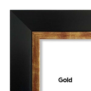 Wide Contemporary Black Picture Frame for Wall Art, Office, Wedding ...