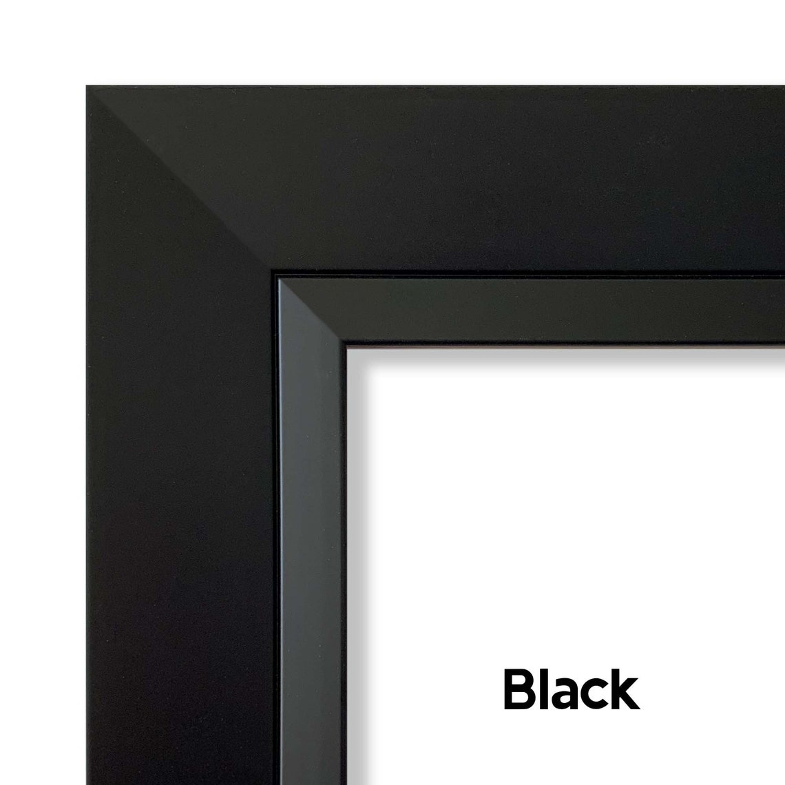 Wide Contemporary Black Picture Frame for Wall Art, Office, Wedding ...