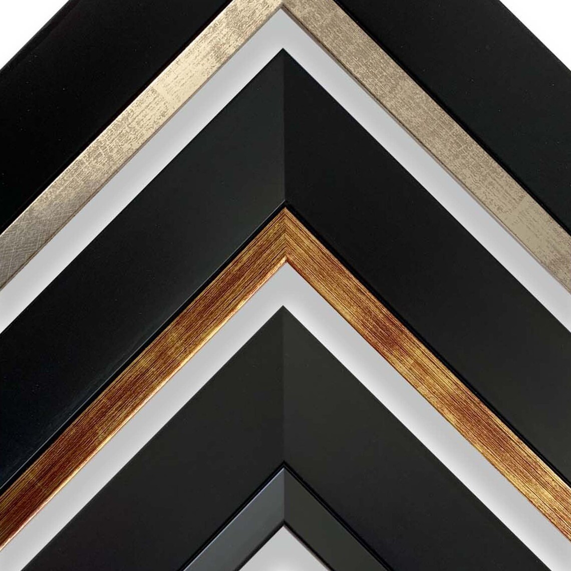 Wide Contemporary Black Picture Frame for Wall Art, Office, Wedding ...