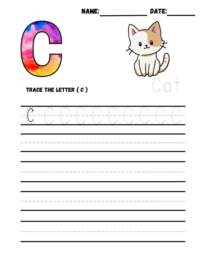 Alphabet Capital Letters and Lowercase Letters Tracing Printable ...