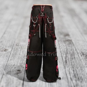 Gothic Pant Pink Super Skull Gothic Cyber Chain Goth Jeans Punk Rock ...