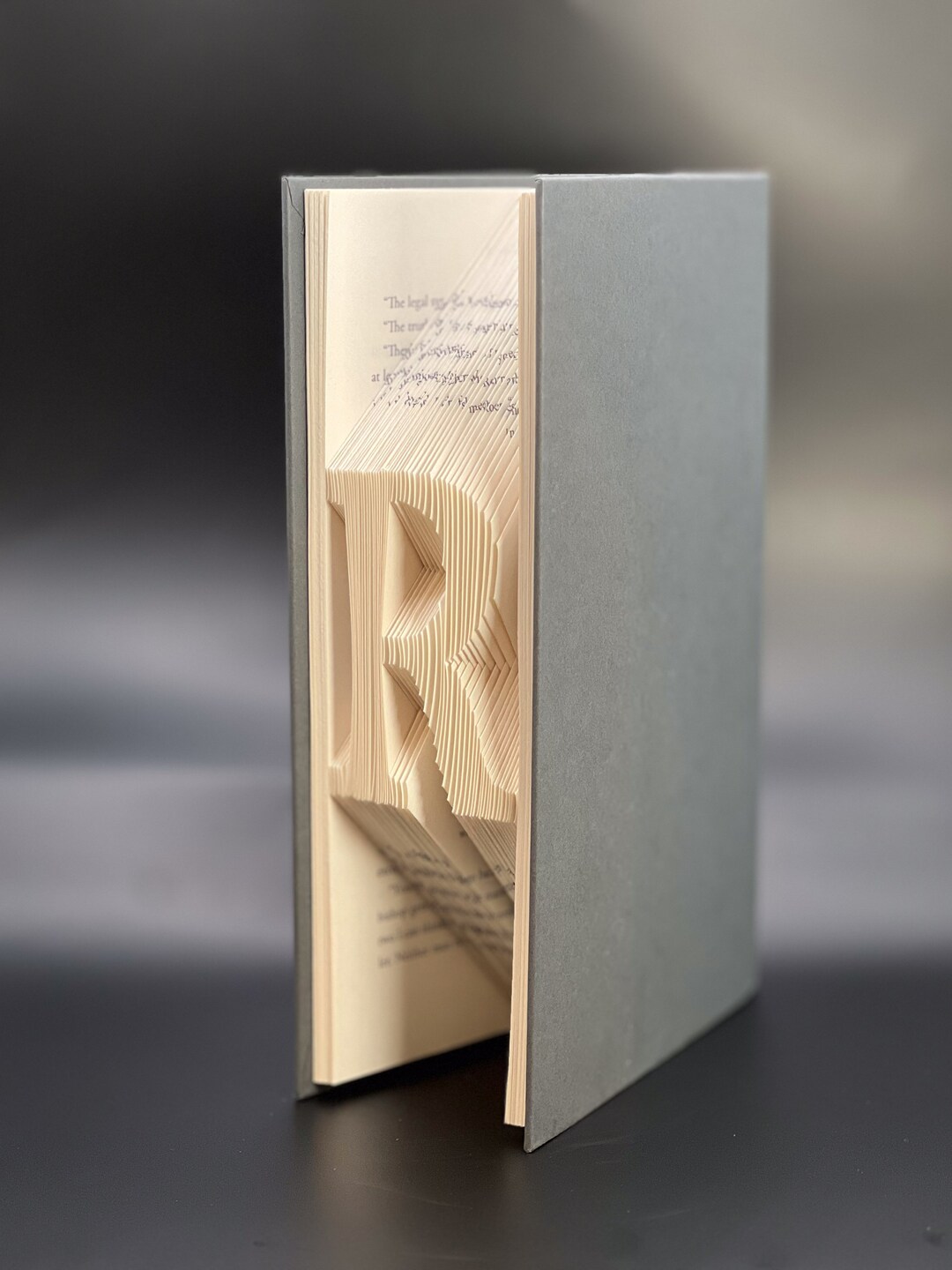 Personalized Initial Folded Book Art for Housewarming, Wedding Gift ...
