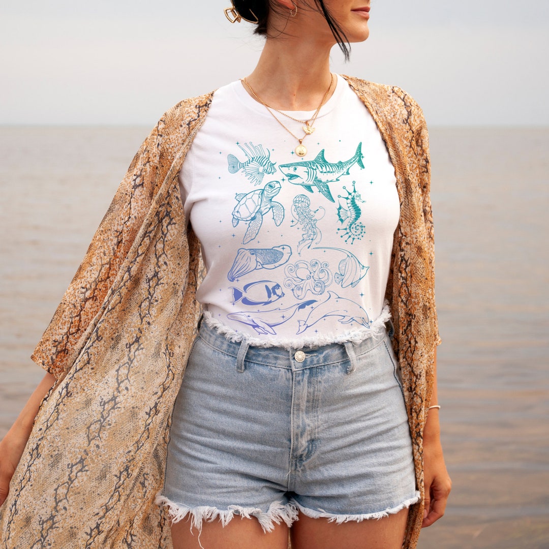 Marine Life T-shirt, Protect the Oceans Shirt, Animal Lover Gift, Ocean ...