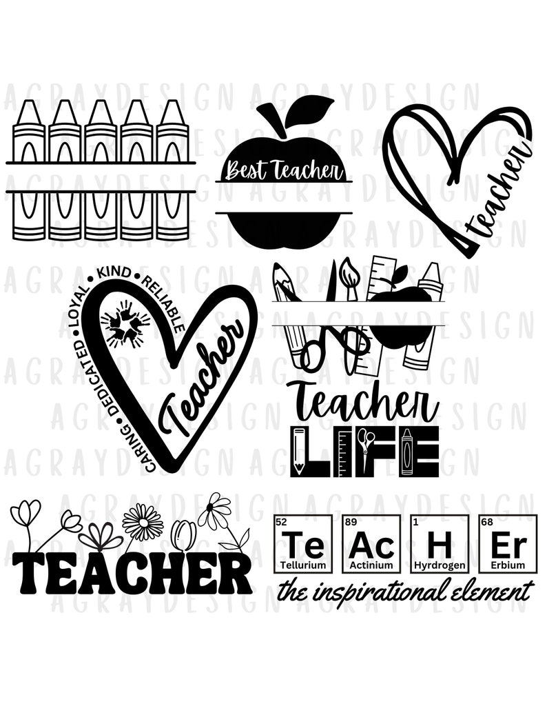Creative Teacher Bundle SVG PNG, JPG, Svg Cut File, Best Teacher Svg ...
