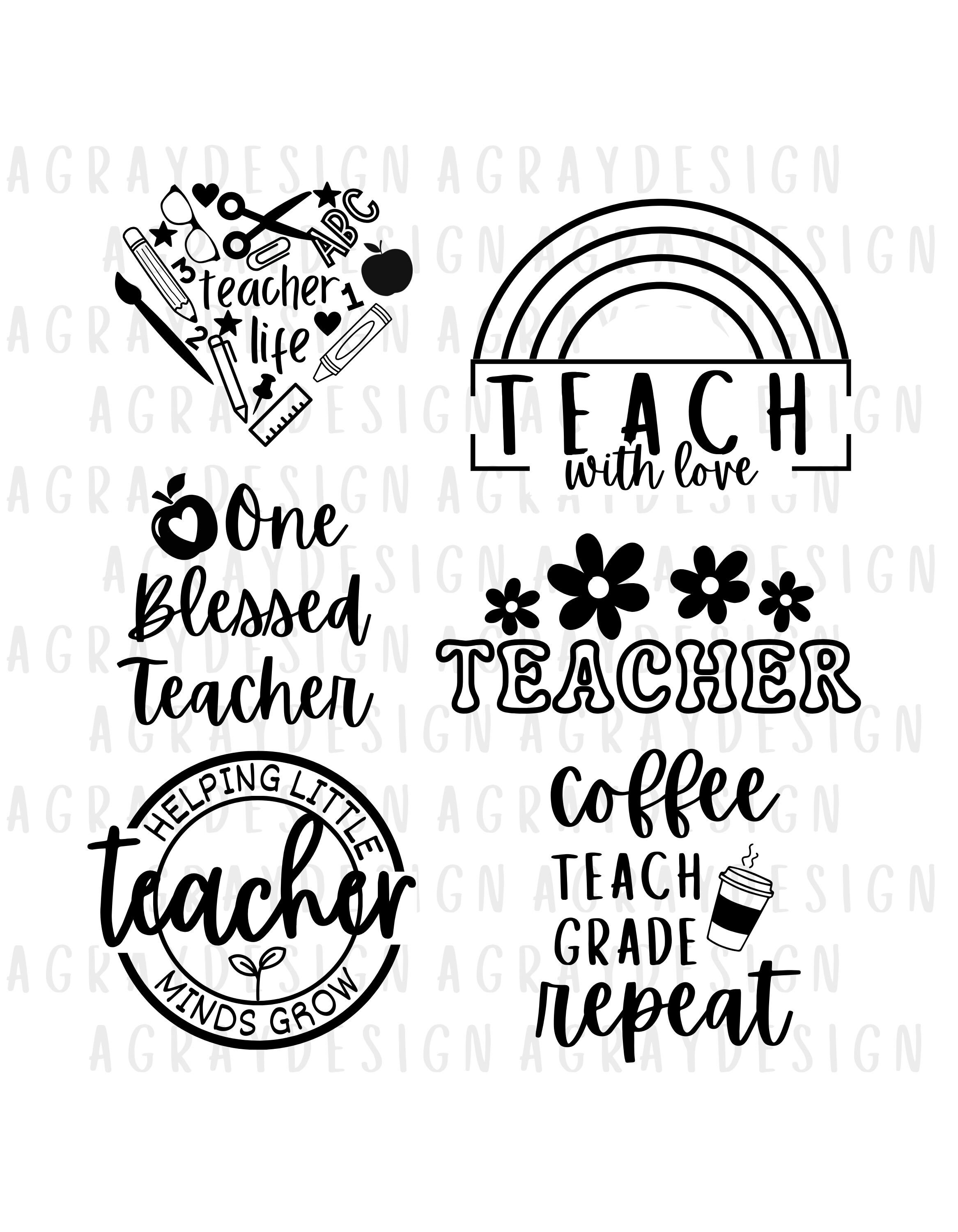 Creative Teacher Bundle SVG PNG, JPG, Svg Cut File, Best Teacher Svg ...