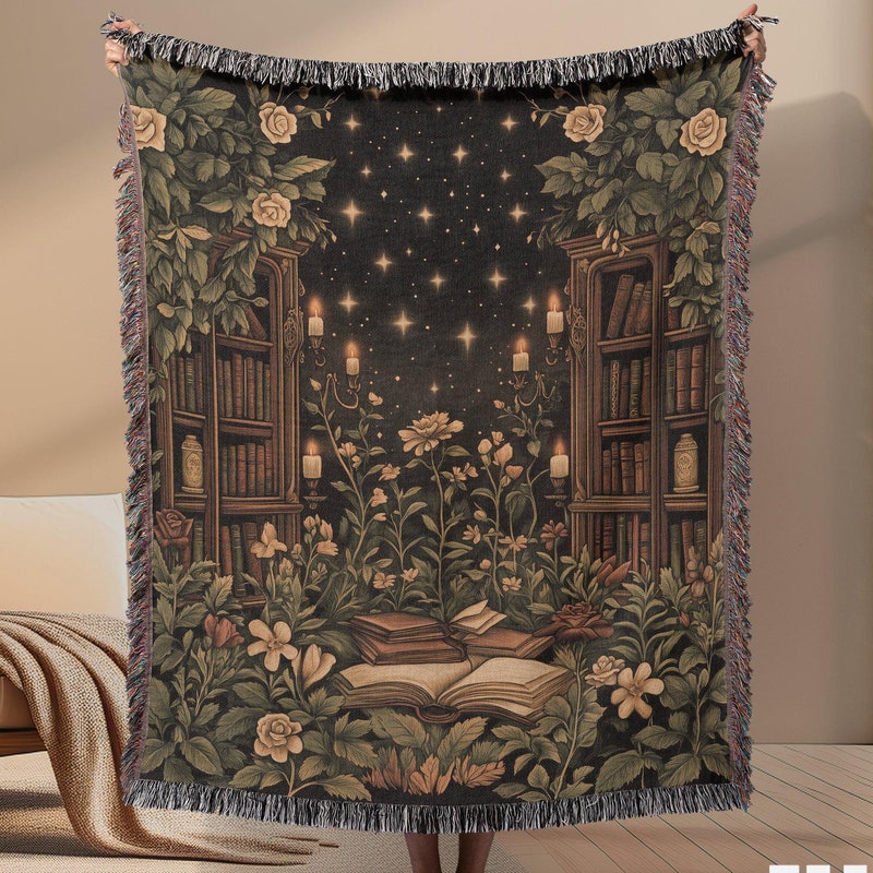 Library Blanket - Etsy