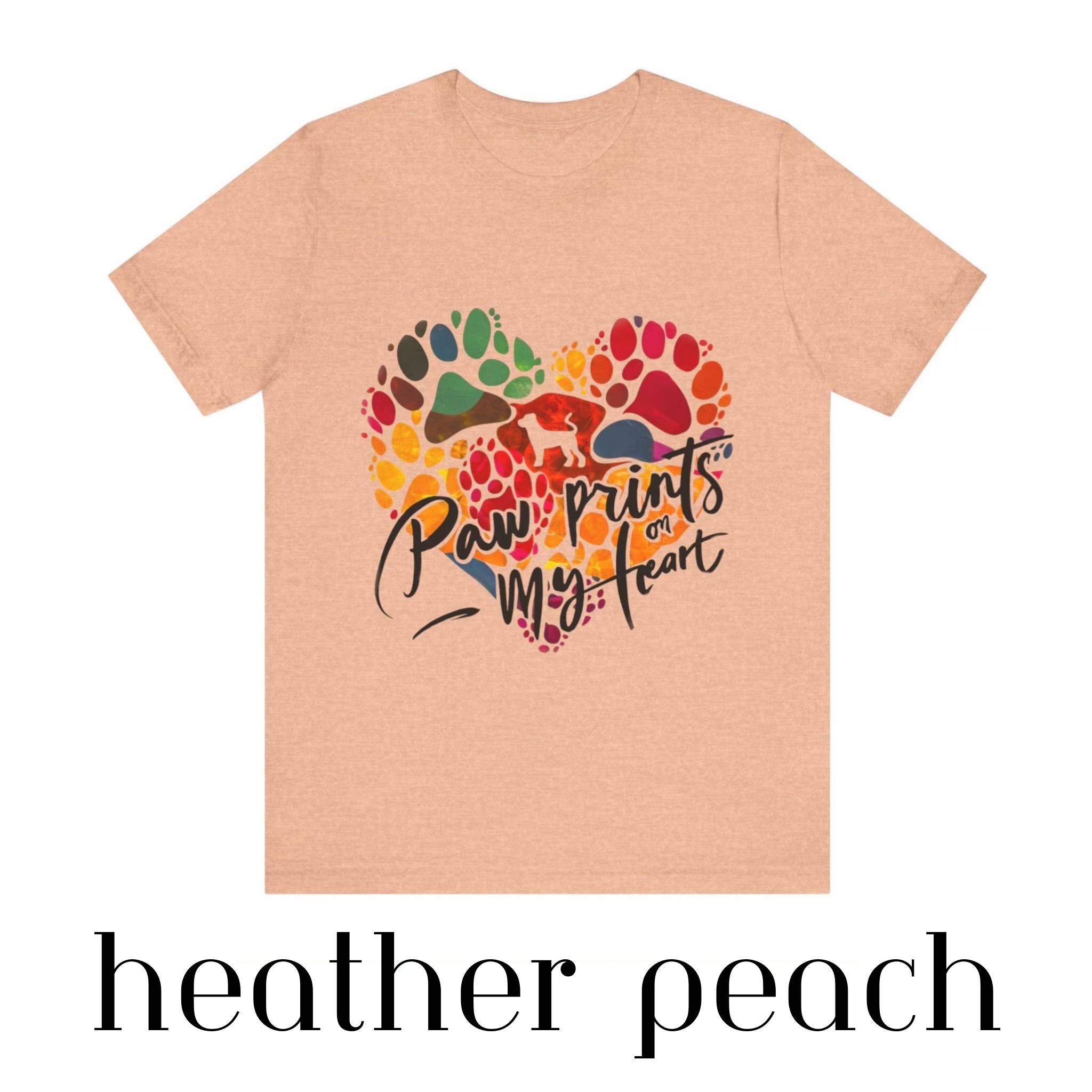 Paw Prints on My Heart T-shirt Perfect Gift for Dog Lovers With a ...