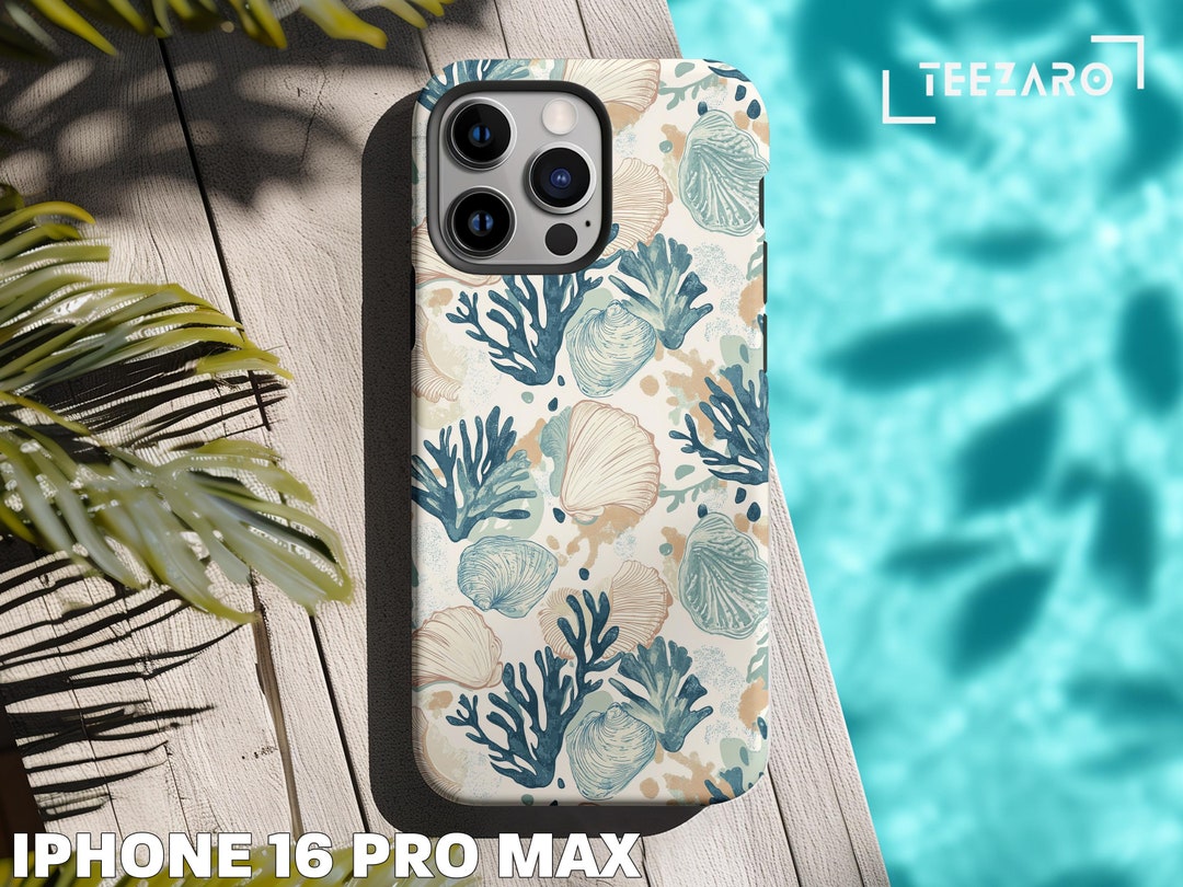 Seashell Coral iPhone Case, Coastal Dream Design - Etsy