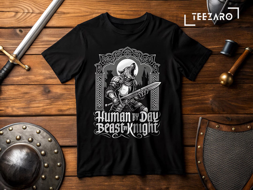 Medieval Werewolf Knight T-shirt: Gothic Fantasy Tee - Etsy