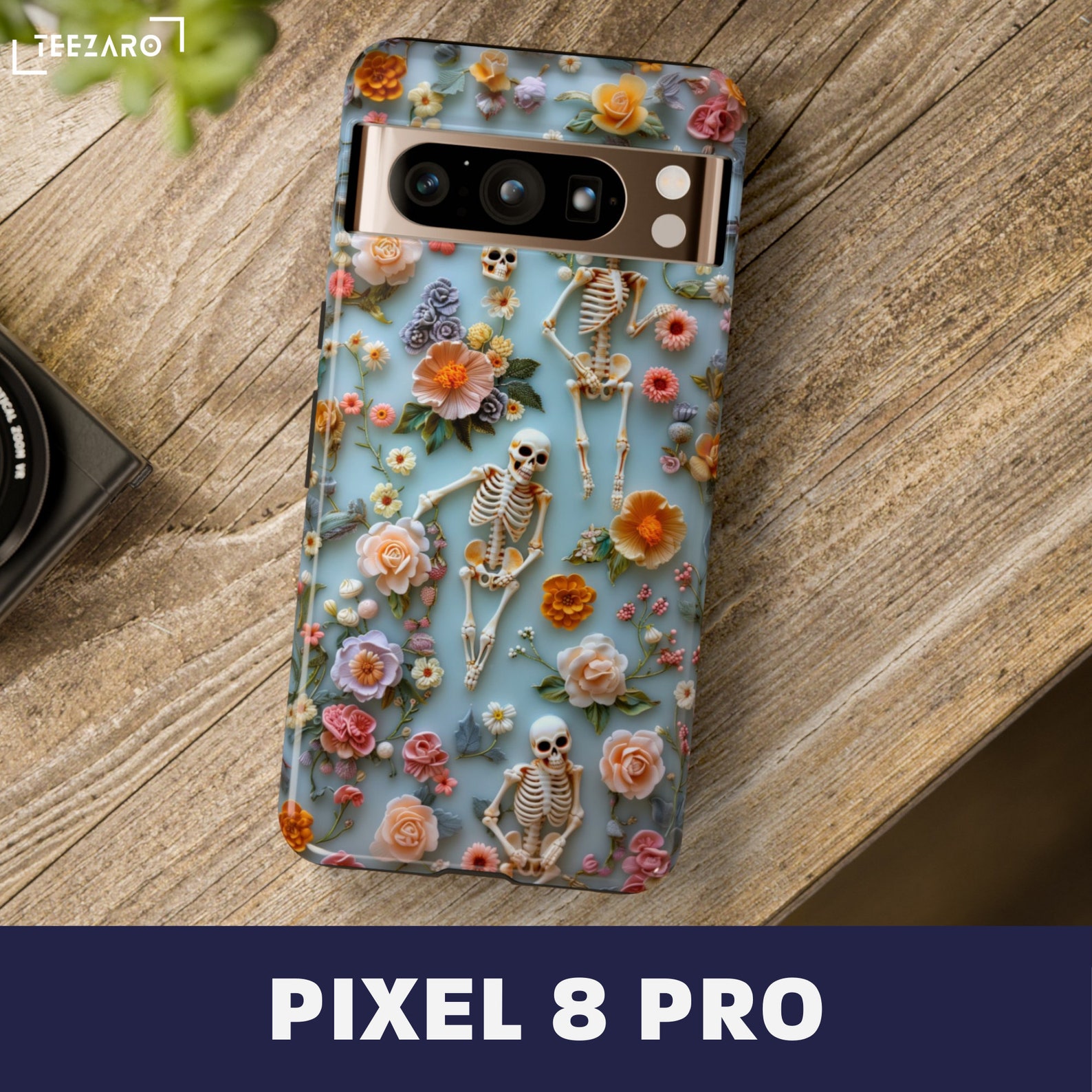 Floral Skeleton iPhone 15 14 13 Pro Max Tough Case, Halloween Galaxy ...