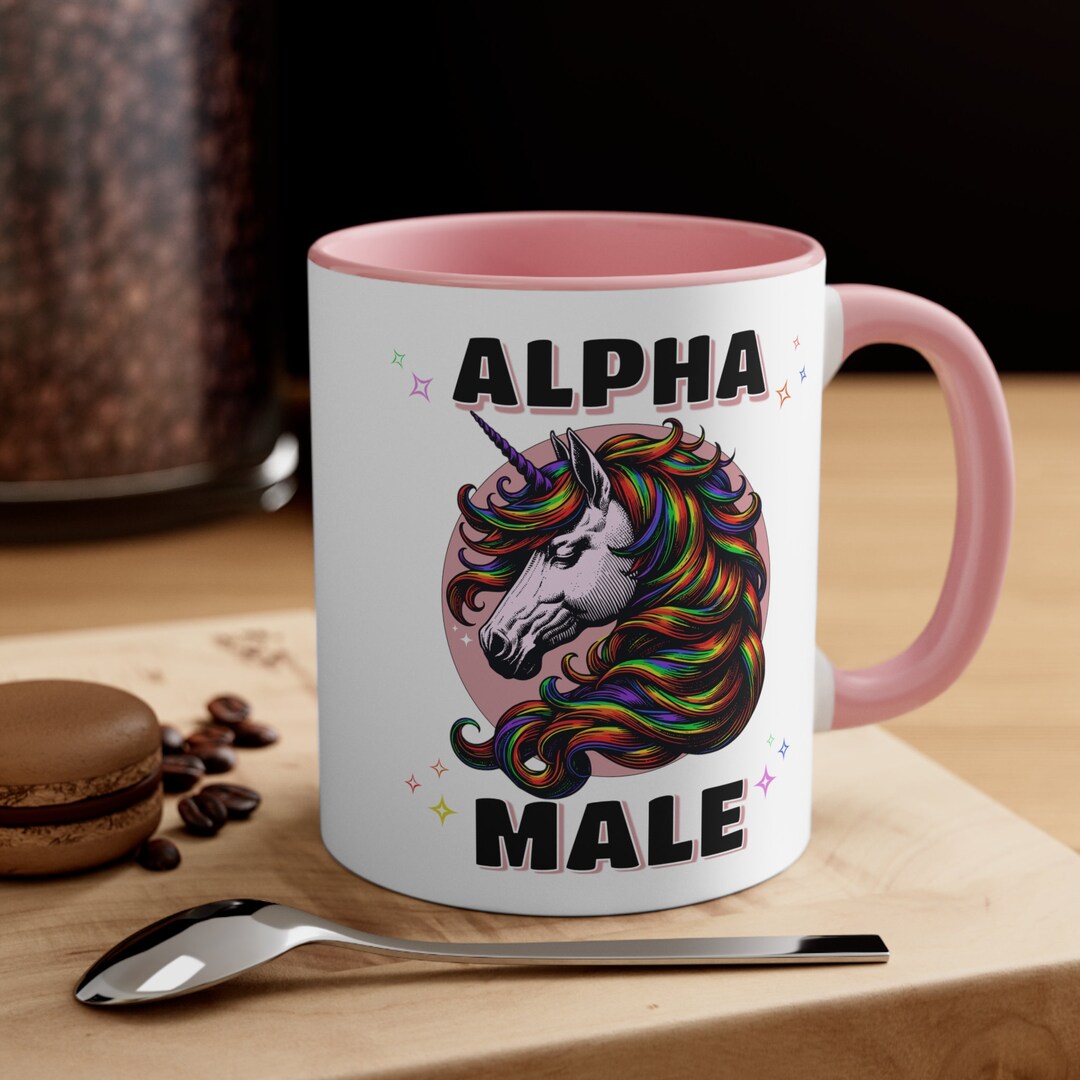 Funny Alpha Male Unicorn Mug, Whimsical Coffee Cup for Father's Day ...