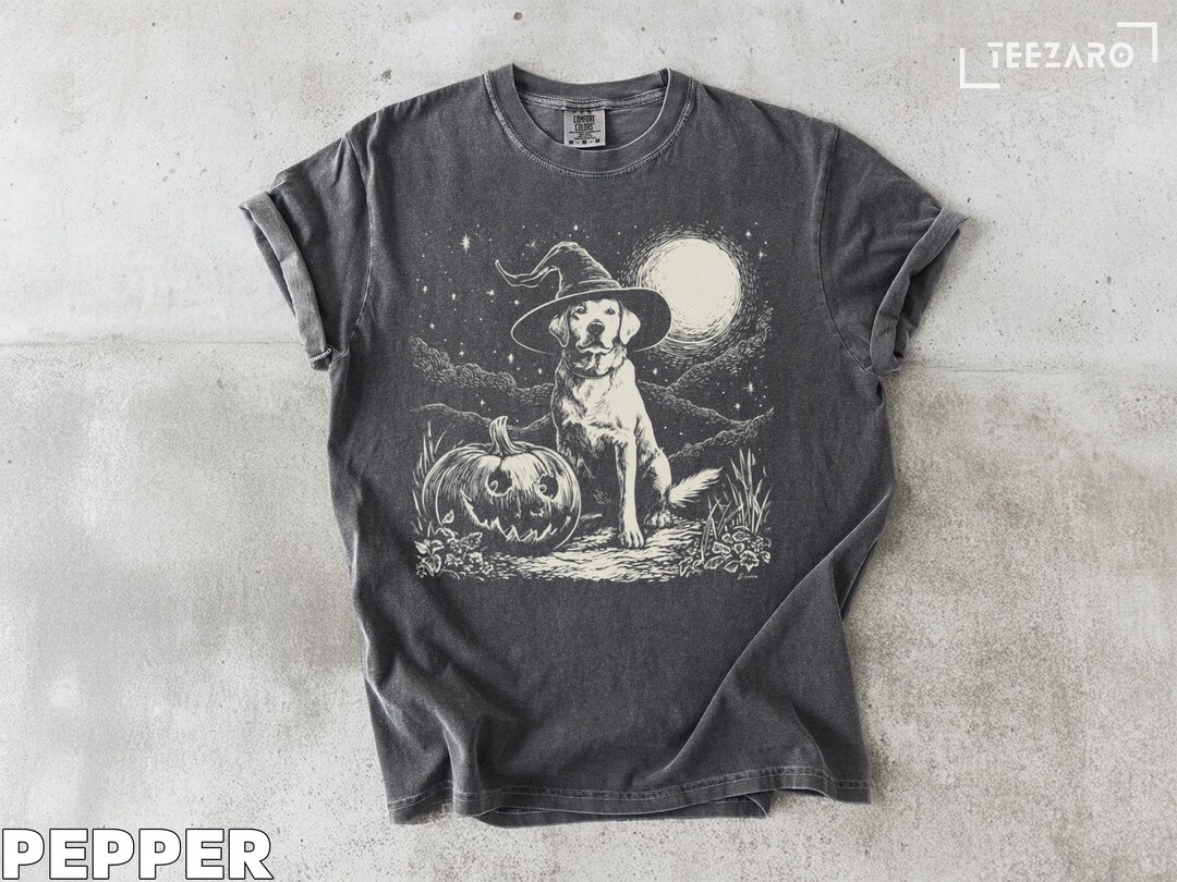 Witch Labrador Halloween T-shirt: Spooky Dog Lover Gift - Etsy
