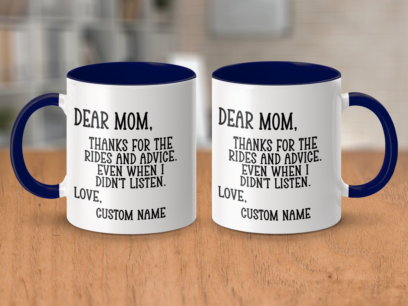 Personalized Mom Appreciation Mug, Custom Name, Dear Mom Thanks for ...