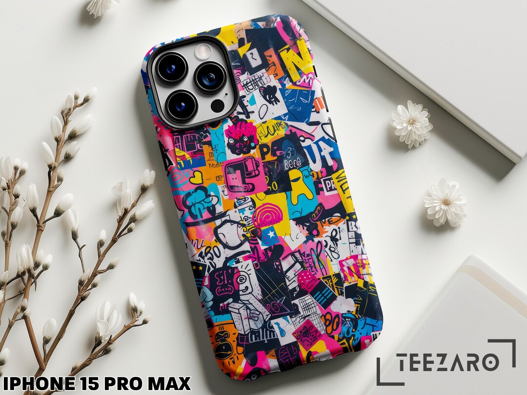 Bright Graffiti Phone Case: Urban Art, Tough Protection - Etsy