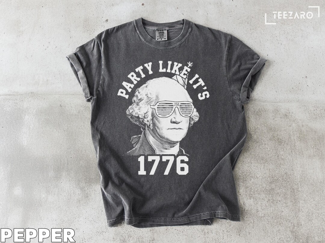 4th of July T-shirt: George Washington USA Semiquincentennial Tee ...