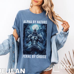 Wolf Ripping Shirt, Funny Alpha Wolf Shirt, Werewolf Meme T-shirt ...