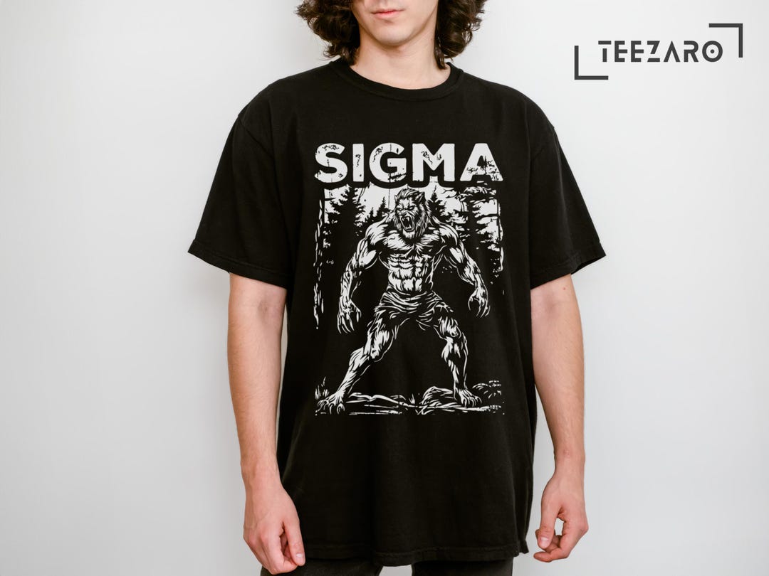 Sigma Werewolf T-shirt, Funny Lone Wolf Tee, Alpha Wolf Graphic Shirt ...