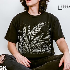 Wheat Field Graphic Tee: Rustic Farm Country T-shirt - Etsy