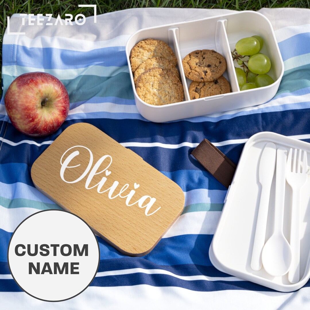 Personalized Bento Box for a Girl or Woman, Custom Name Silicone ...
