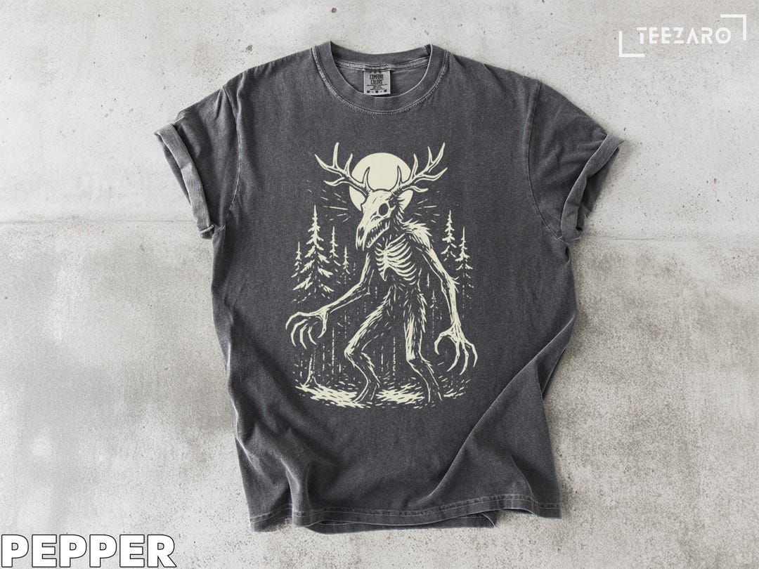 Wendigo T-shirt: Skull Antler Cryptid, Horror Clothing - Etsy