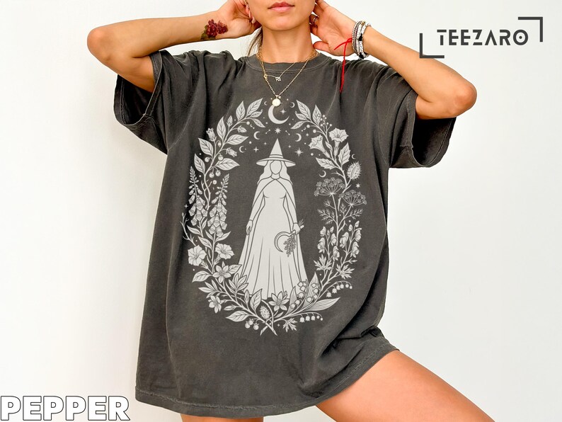 Poisonous Plants Witch T-shirt, Dark Academia Goth Botanical Tee ...