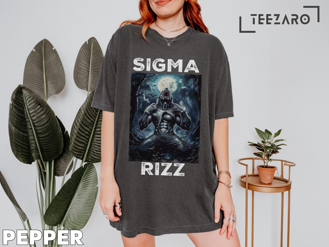 Wolf Ripping Shirt, Funny Sigma Rizz Werewolf T-shirt, Alpha Wolf Meme ...