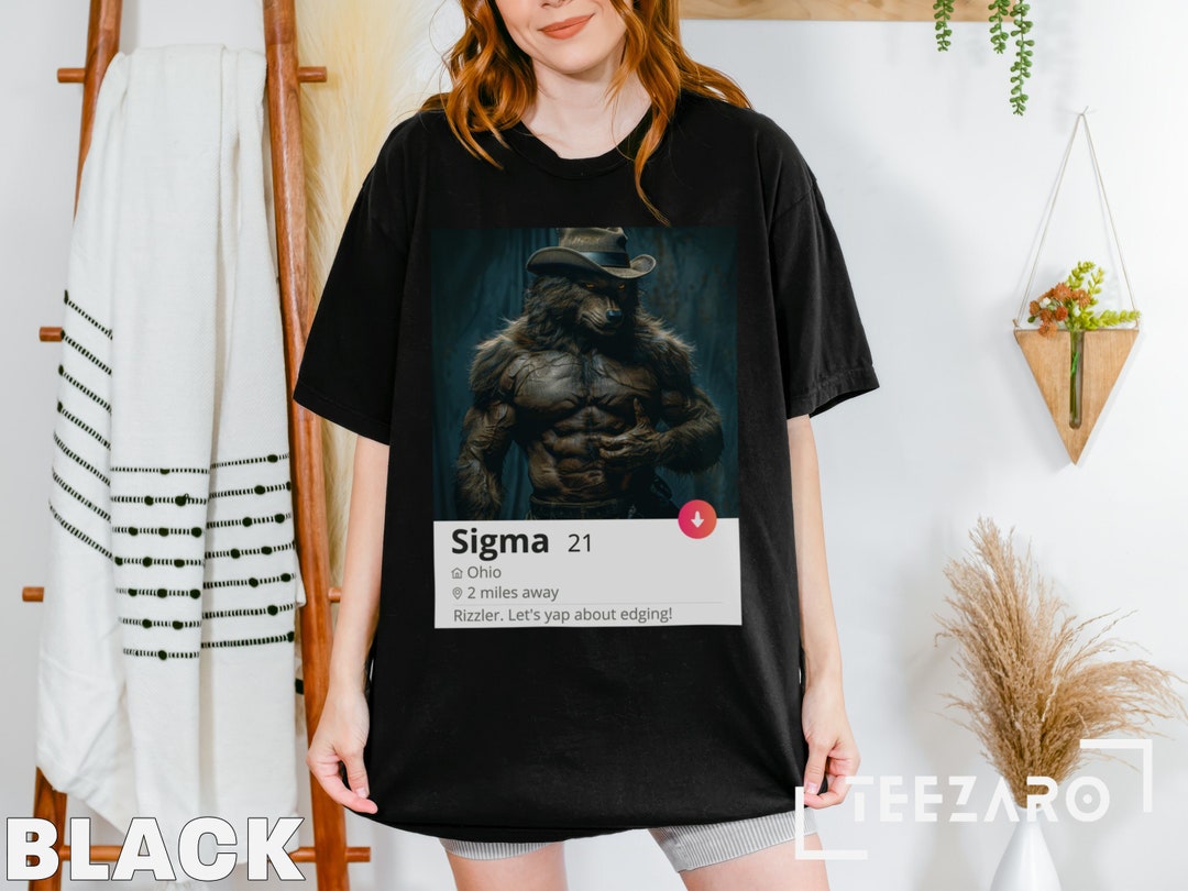 Sigma Shirt, Funny Tshirt, Werewolf T-shirt, Brainrot Rizzler Gen Z ...