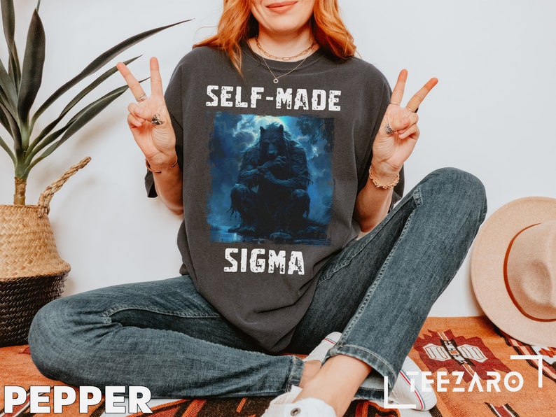 Self-made Sigma Werewolf T-shirt, Comfort Colors Lone Wolf Tee, Trendy ...
