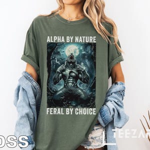 Wolf Ripping Shirt, Funny Alpha Wolf Shirt, Werewolf Meme T-shirt ...