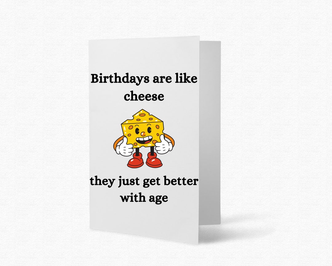 Funny Birthday Card for Him, Cheesy Birthday Card for Friend, Joke ...