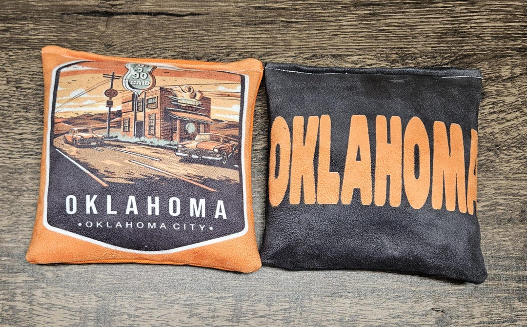Oklahoma Cornhole Bags: Regulation Duck Cloth Bean Bags, Set of 8 - Etsy