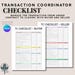 Real Estate Transaction Checklist Template | Buyers & Sellers ...