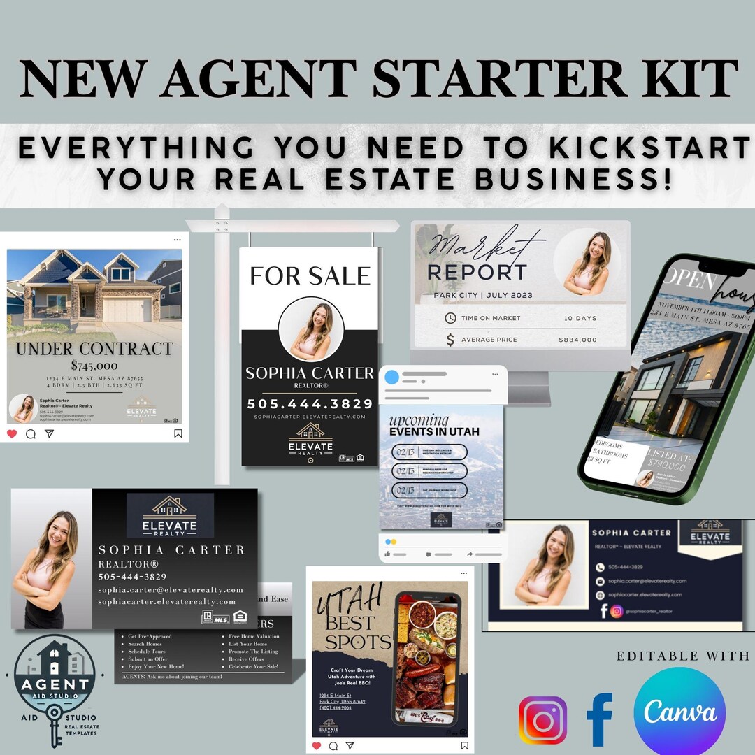 New Agent Starter Kit | Real Estate Templates | Branding/marketing ...