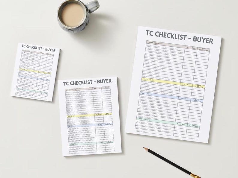 Real Estate Transaction Checklist Template | Buyers & Sellers ...