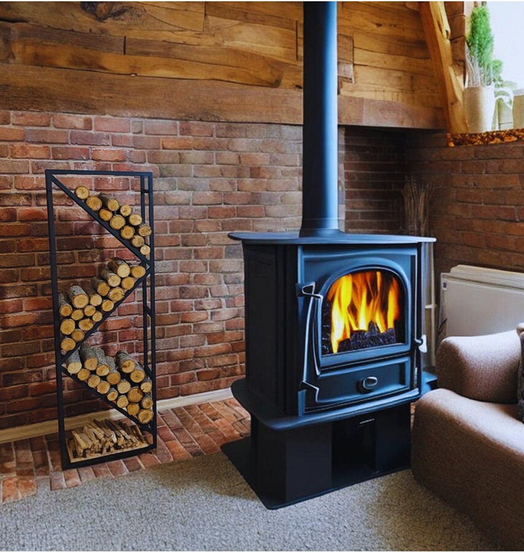 Firewood Rack Wrought Iron Log Rack L Firewood Rack L Firewood Holder L ...