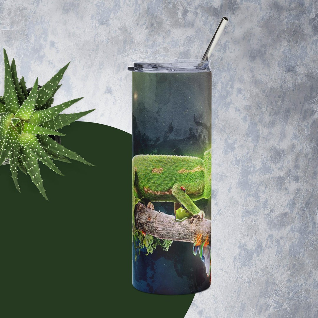 Stainless Steel Chameleon Tumbler, Lizard Tumbler, Reptile Cup, Unique ...