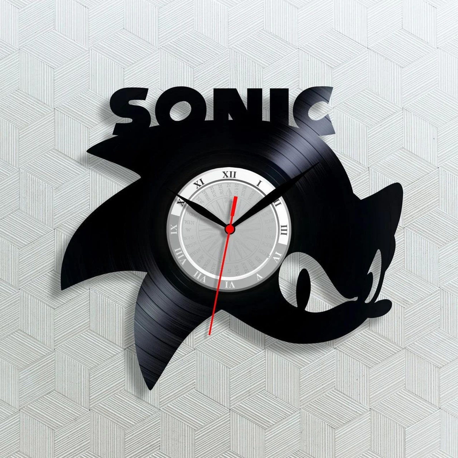 Sonic the Hedgehog Vinyl Record Wall Clock – Retro Gaming Decor, Sega ...