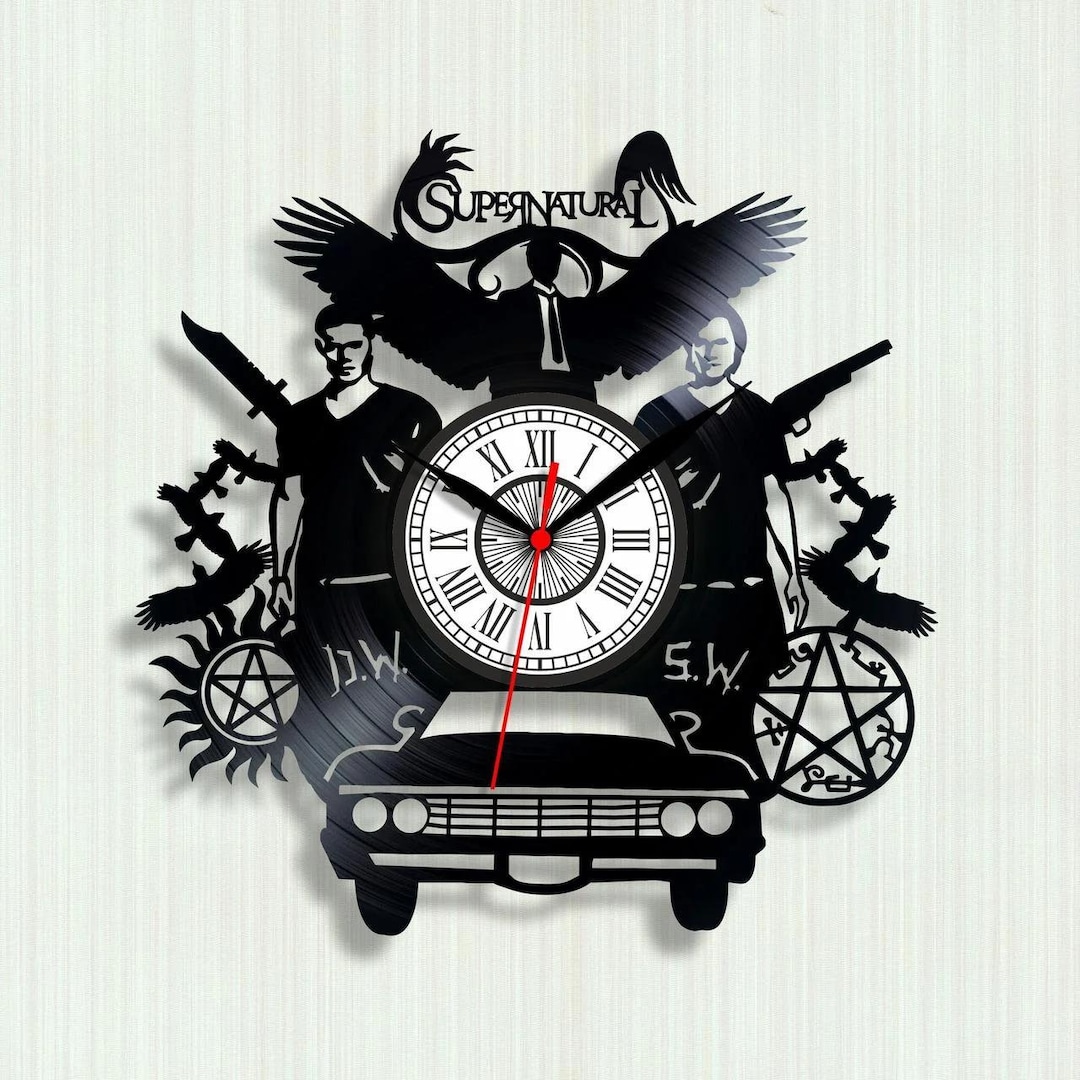 Supernatural Vinyl Wall Clock Record Wall Clock Wall Decor Silent Clock ...