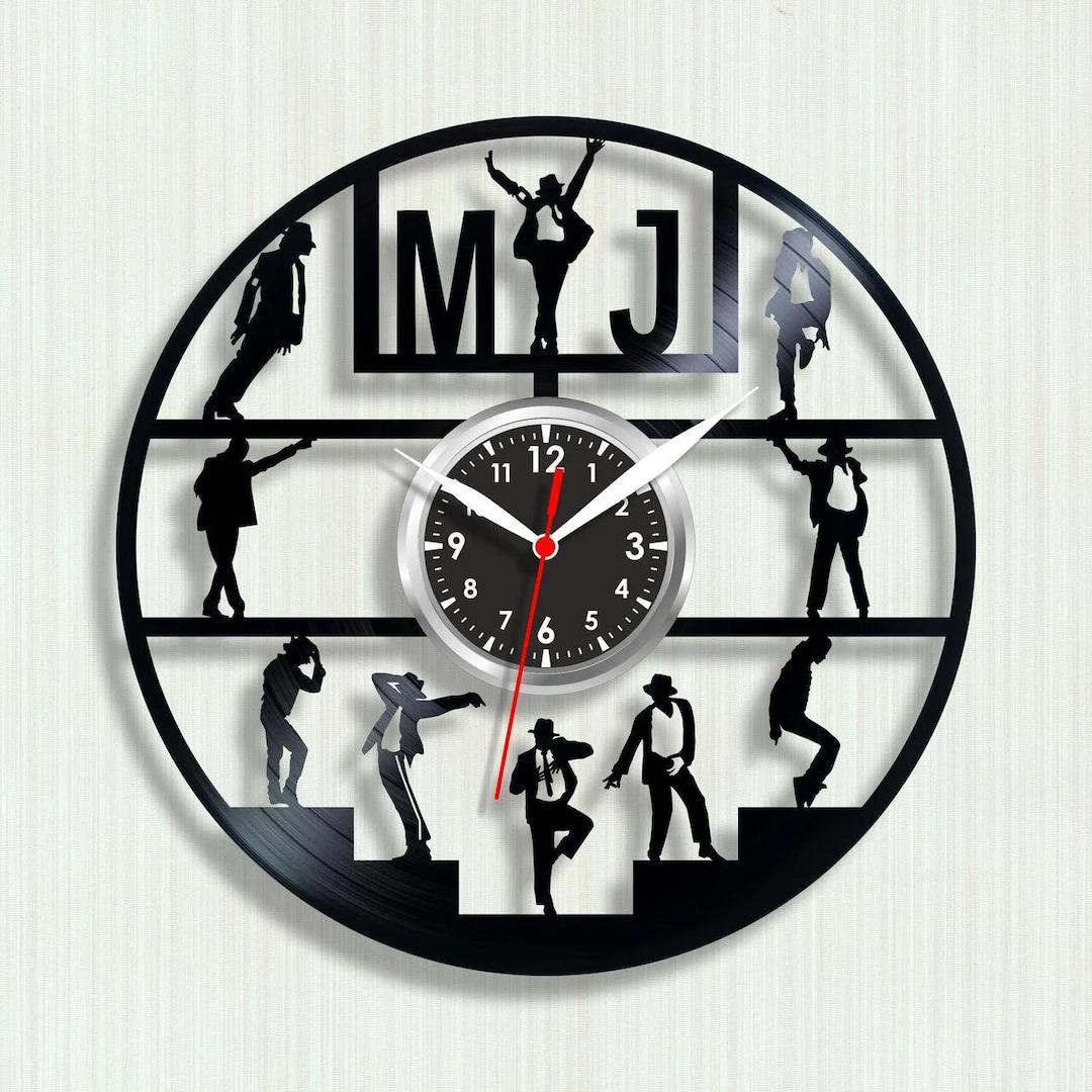 Michael Jackson Wall Clock Record Wall Clock Silent Clock Pop Music - Etsy