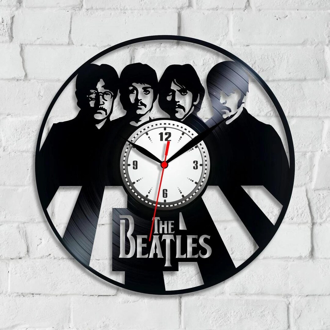The Beatles Vinyl Wall Clock the Beatles Wall Decor Record Wall Clock ...