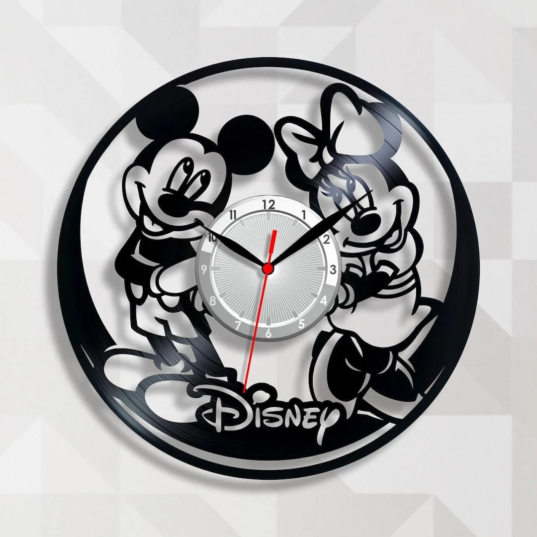 Mickey Mouse Vinyl Wall Clock Record Wall Clock Wall Hanging Decor Over ...